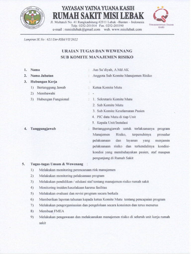 Utw Sub Komite Aas | PDF