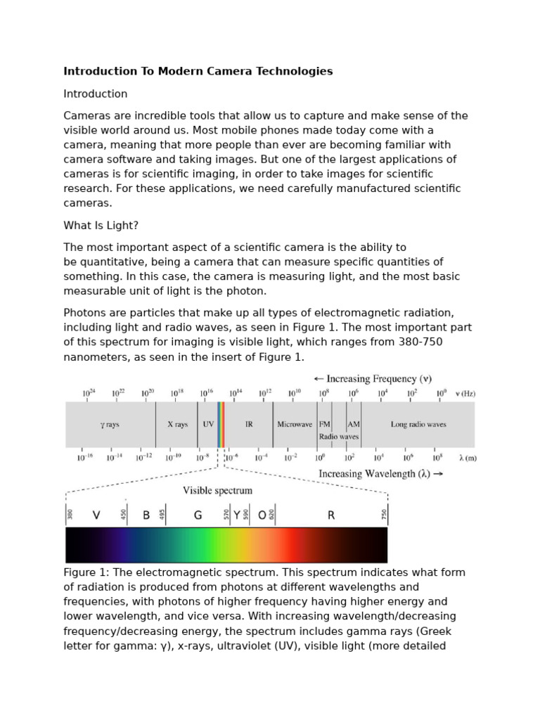 Introduction To Modern Camera Technologies | PDF | Electromagnetic ...