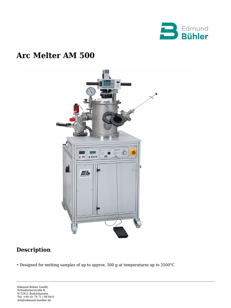 Arc - Melter - AM - 500 at IIT Roorkee | PDF | Technology & Engineering