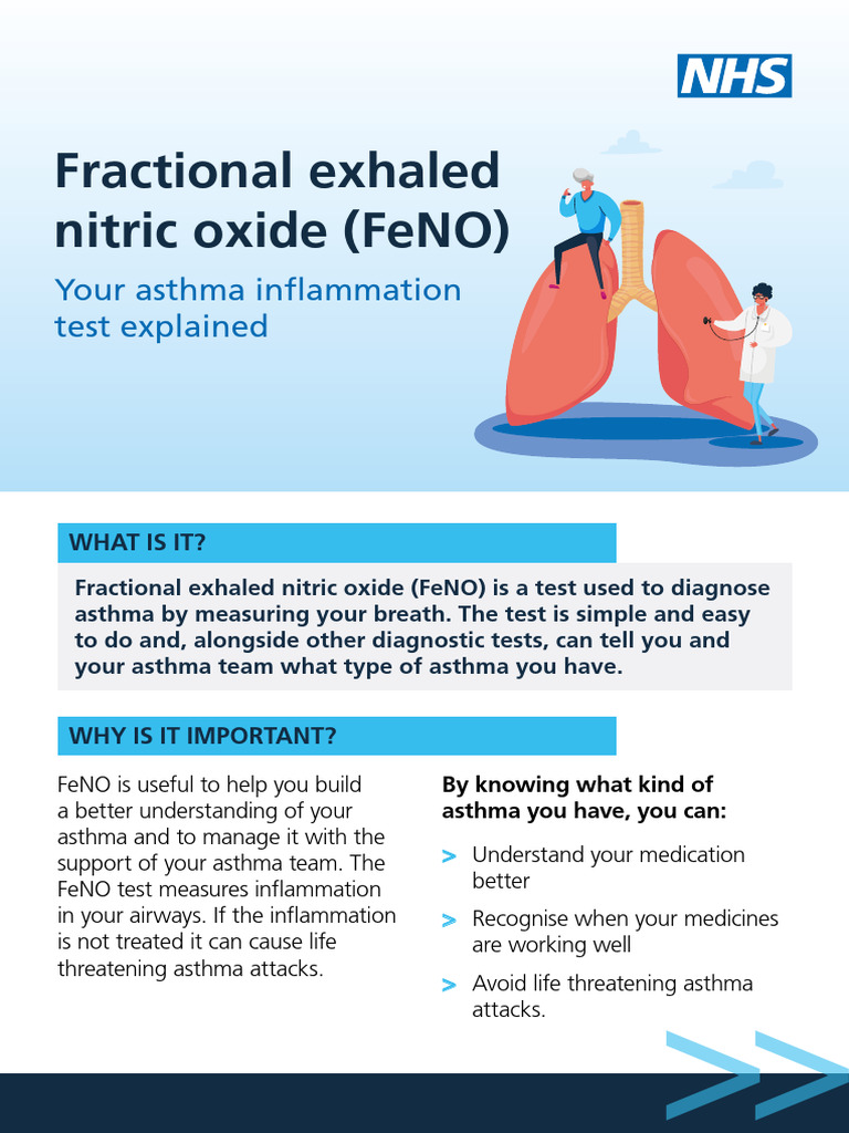 Fractional Exhaled Nitric Oxide Feno Patient Leaflet | PDF | Wellness