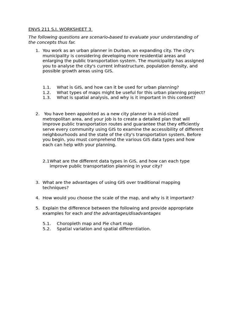 Envs 211 Si Worksheet 3 | PDF | Art