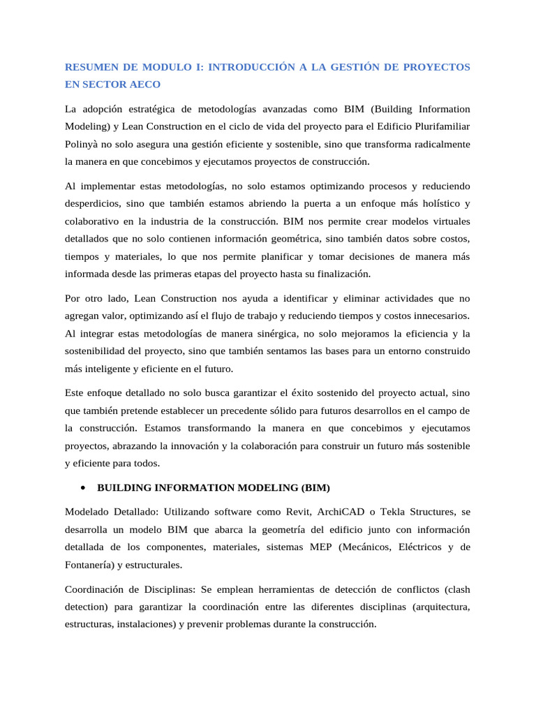 Gestión de Proyectos en AECO | PDF | Planificación | Calidad (comercial)