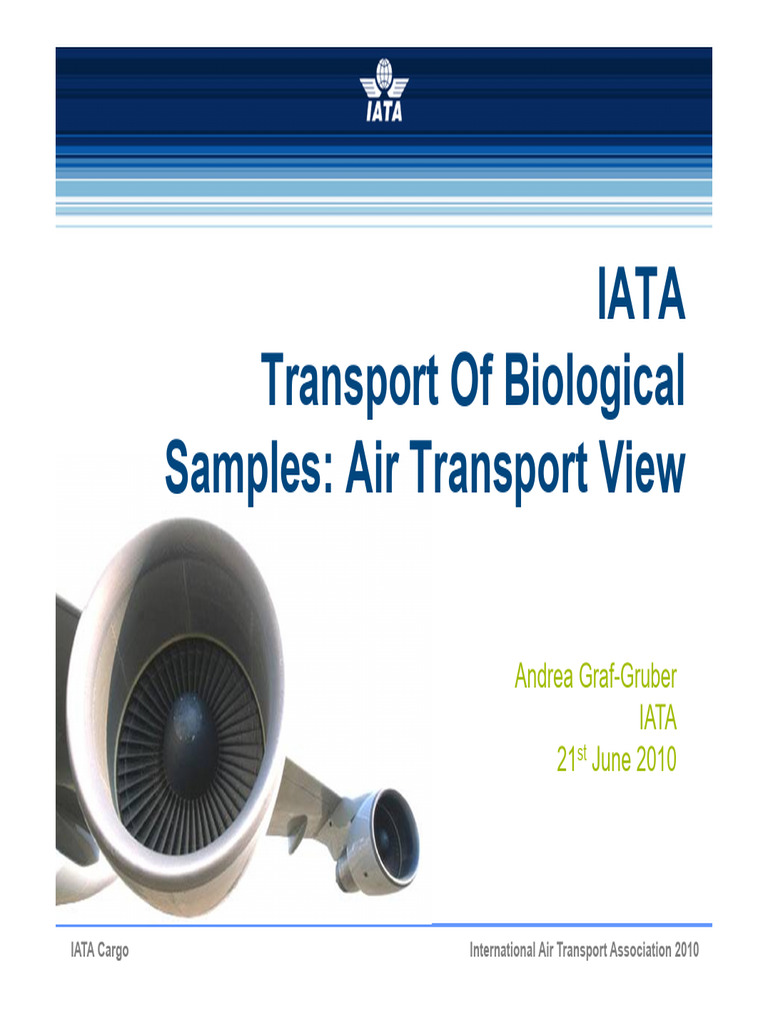 Iata - Bio Samples (Air Transport View) | PDF | Aviation | Cargo