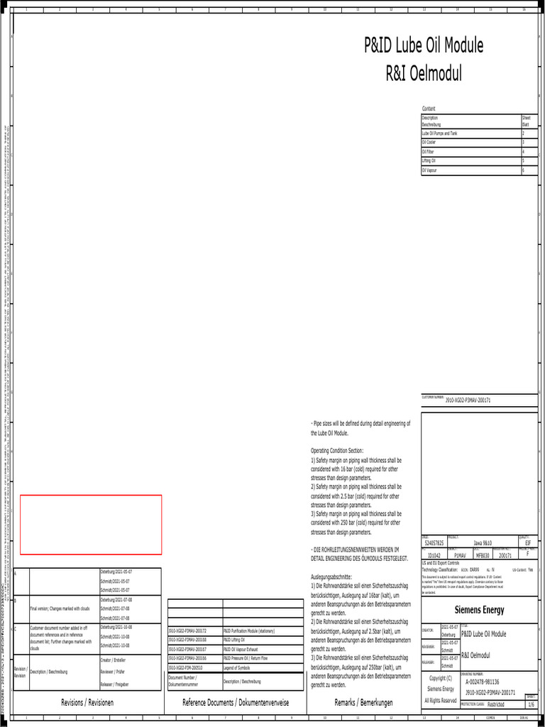 J910-Xg02-P3mav-200171 Pid STG Lube Oil Module Rev.0 (Step1) | PDF ...