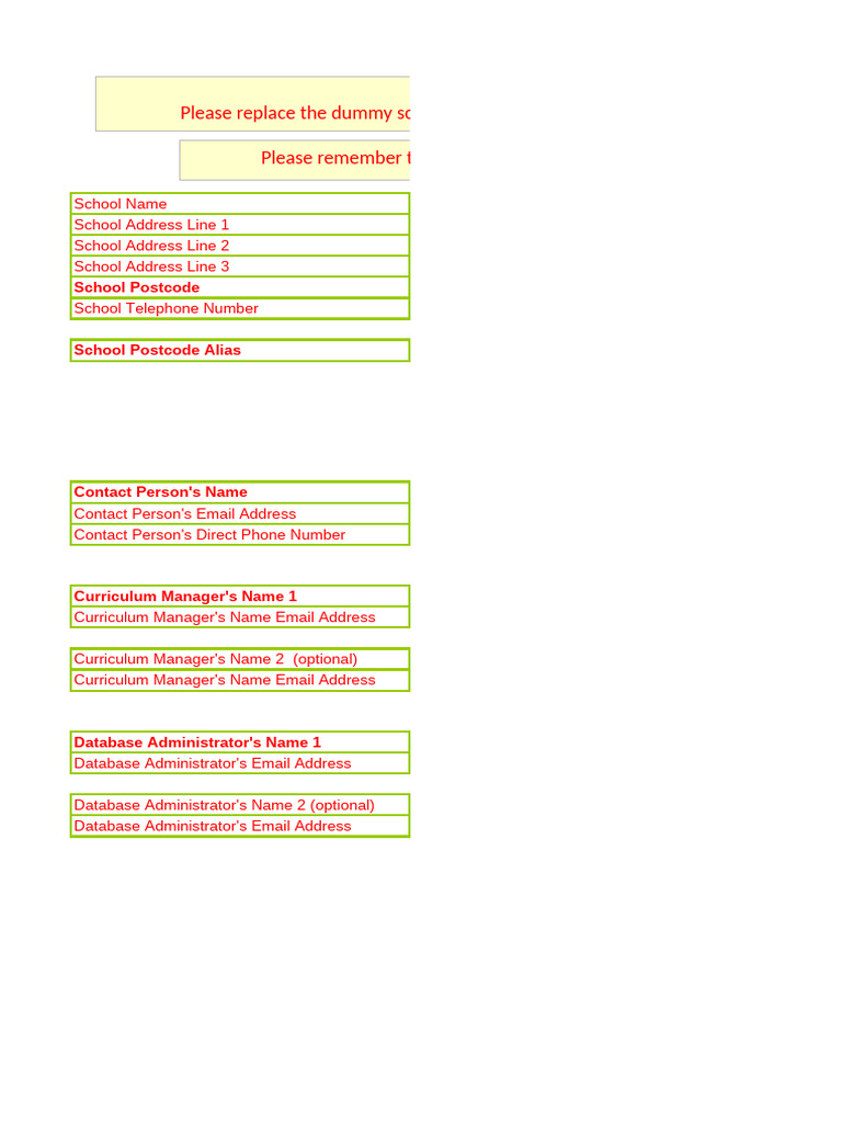 Sample Student Database Inventory Template | PDF | Computing