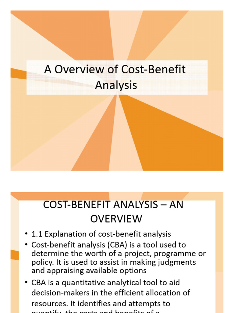 Cost-benefit-analysis-SUMS | PDF | Cost–Benefit Analysis | Net Present Value