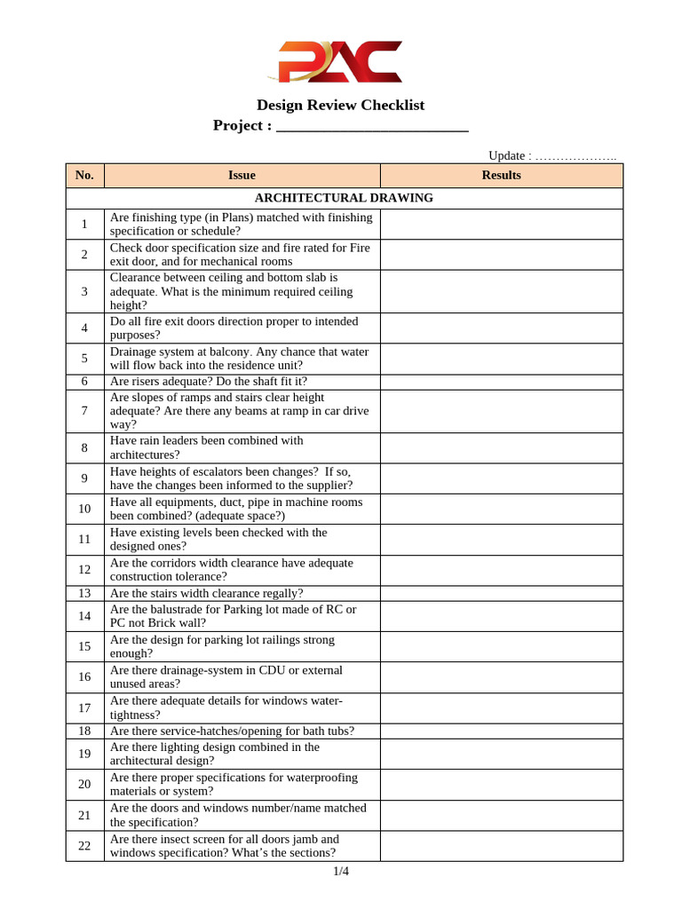 Design Review Checklist (2021-01-19) | PDF | Stairs | Door