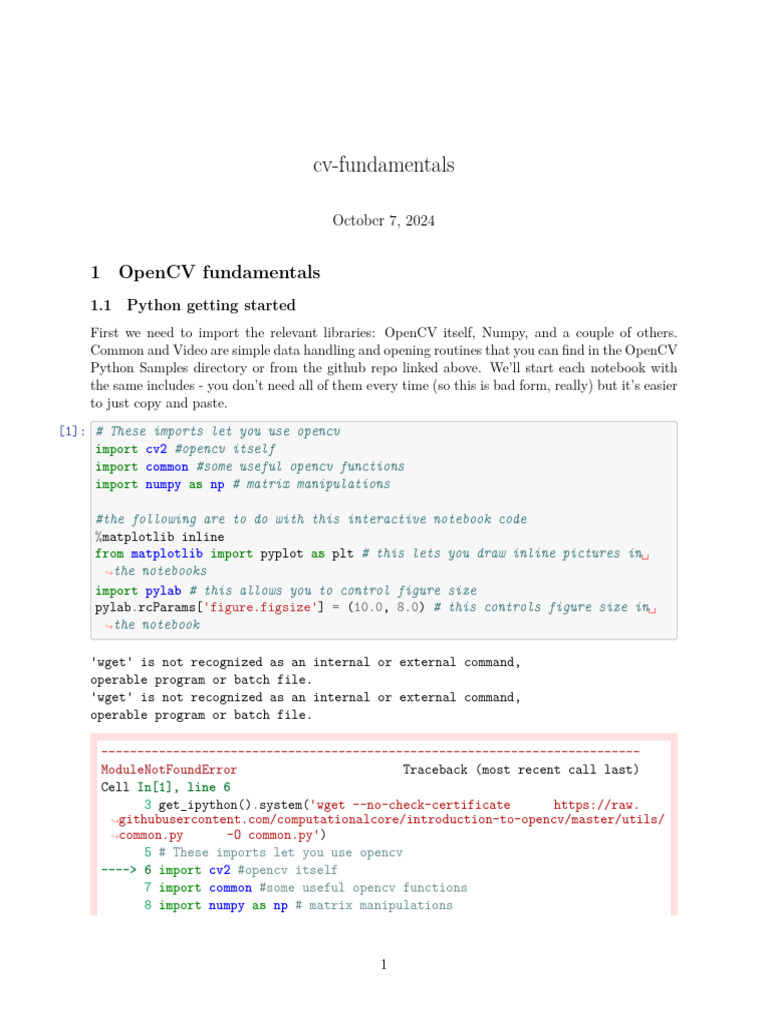 Cv Fundamentals | PDF | Pixel | Computing
