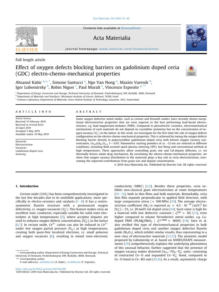 Effect of Oxygen Defects Blocking Barriers On Gadolinium Doped - 2019 ...