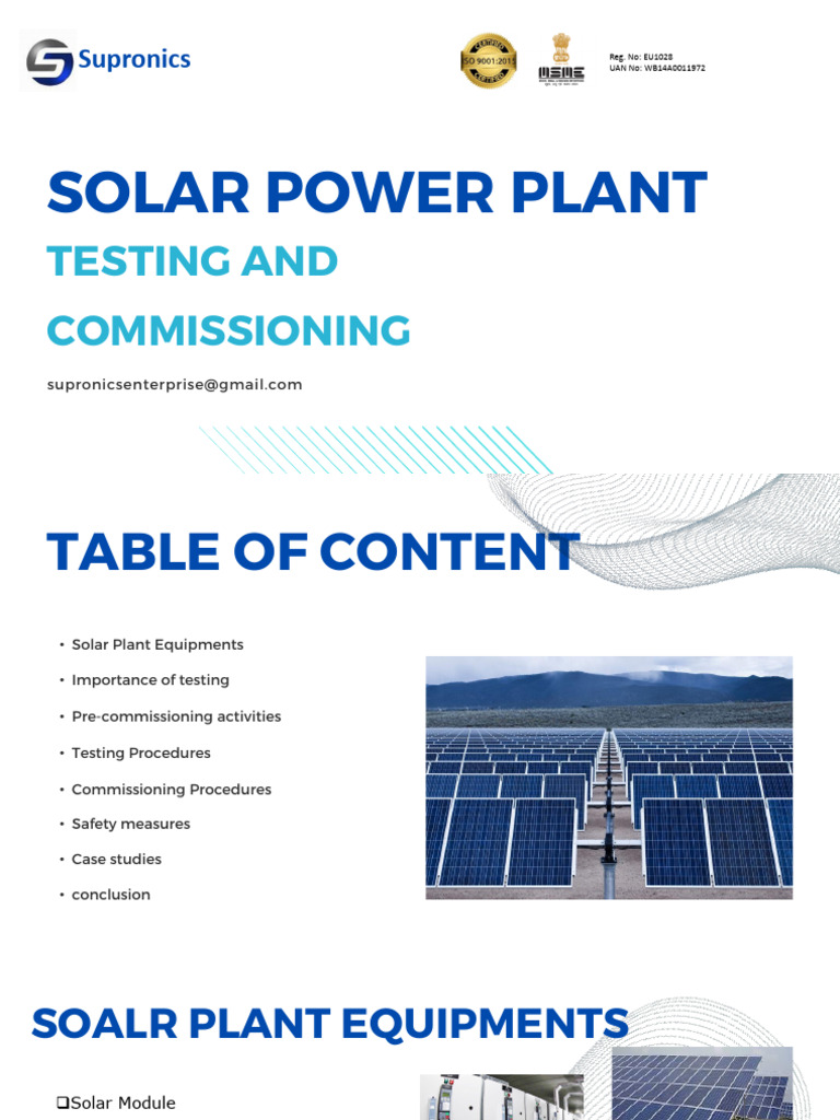 SOP Testing and Commissioning | PDF | Electrical Resistance And ...