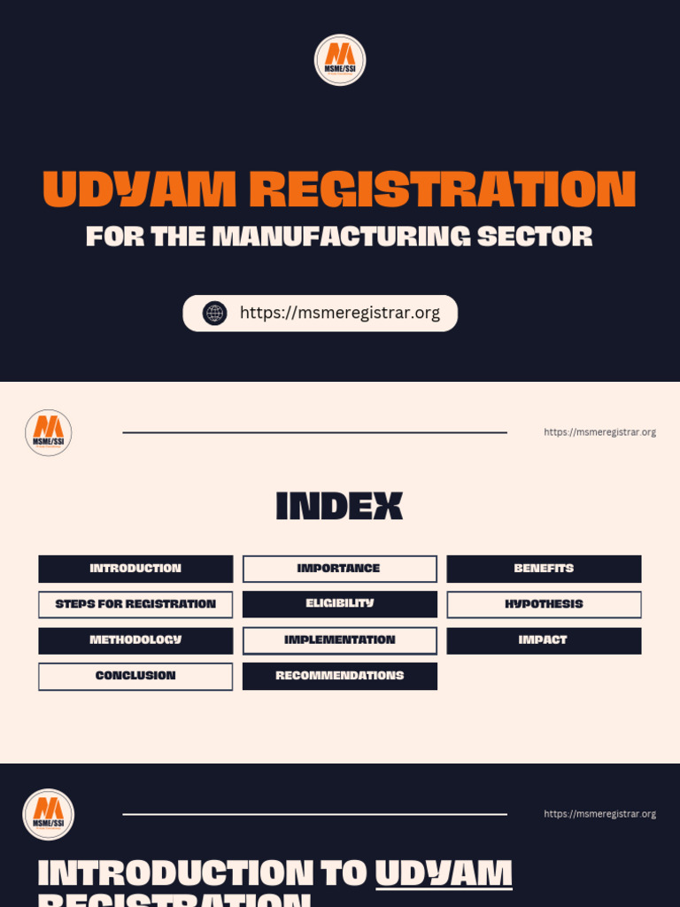 Udyam Registration for the Manufacturing Sector | PDF | Subsidy | Economies