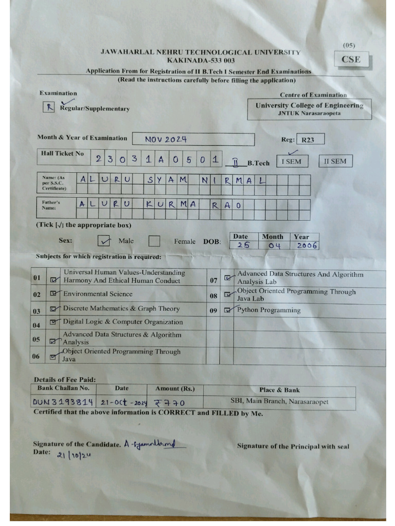 2-1sem Application | PDF