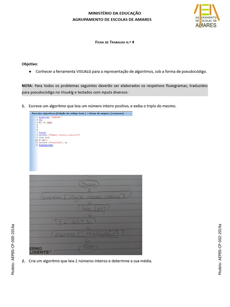 Atividade 4 Ai B 12º Ano Pdf Algoritmos