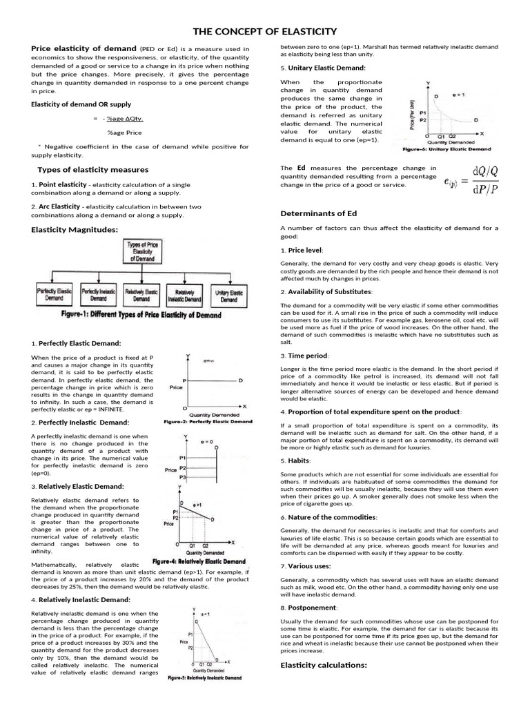 The Concept of Elasticity | PDF | Elasticity (Economics) | Demand
