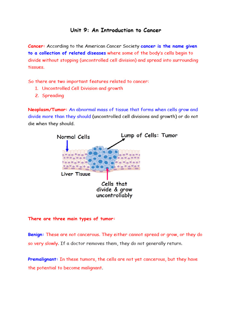 Introduction_Cancer | PDF | Metastasis | Cancer