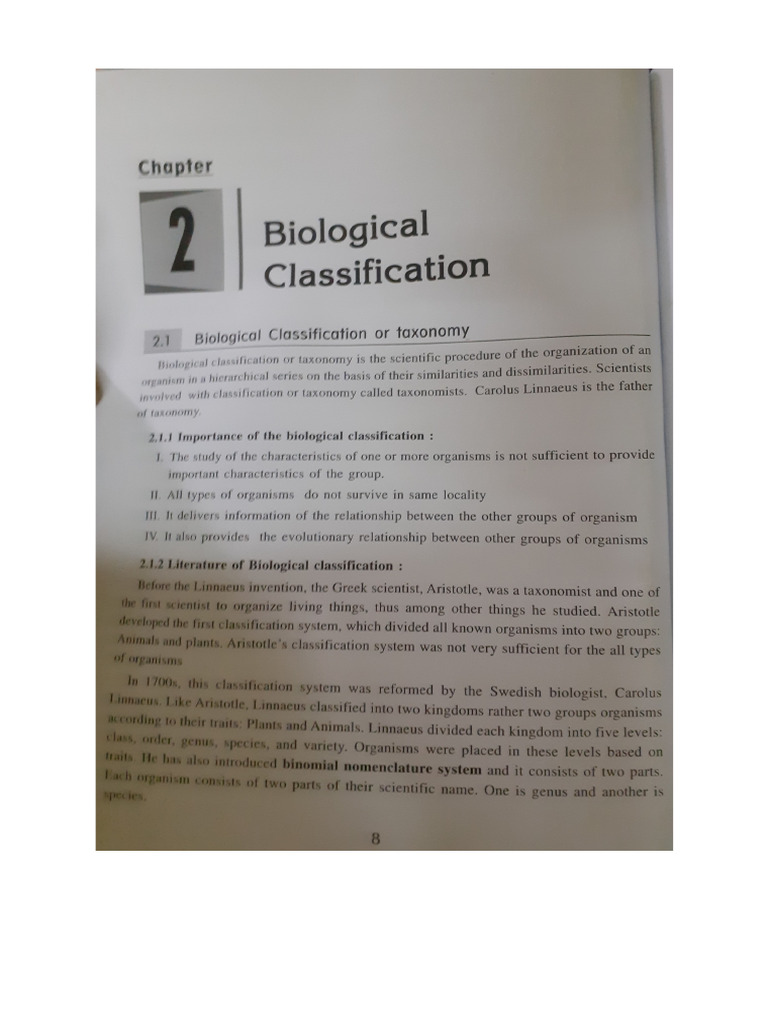 Biological Classification | PDF