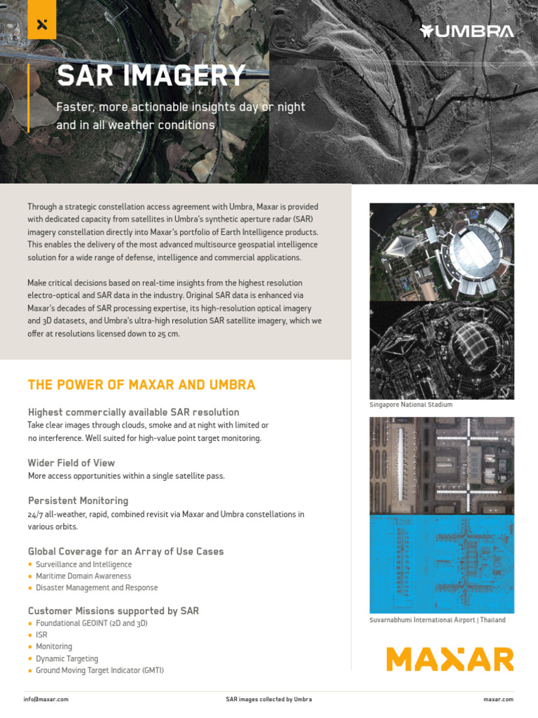 Maxar Sar Brochure | PDF | Technology & Engineering