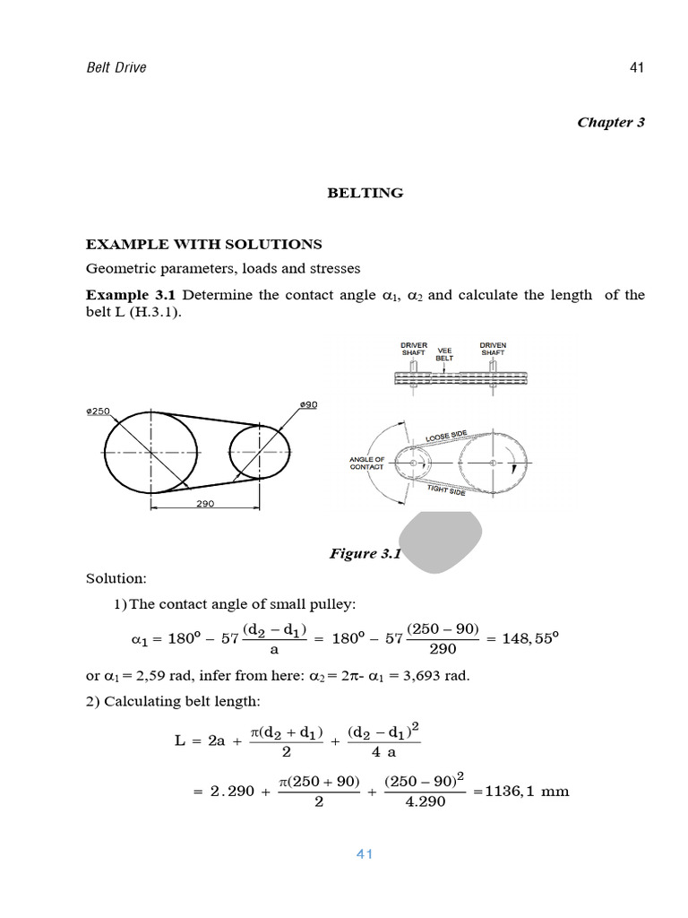 Belt Drive Calculations and Examples | PDF | Belt (Mechanical ...