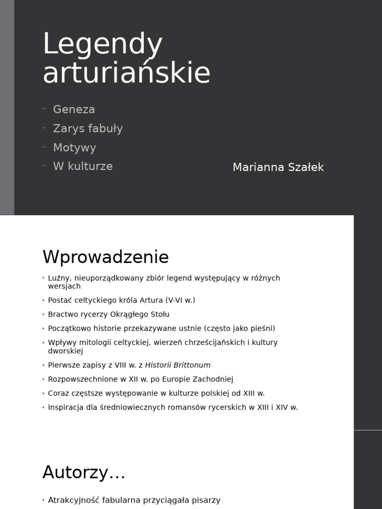 Legendy Arturiańskie | PDF