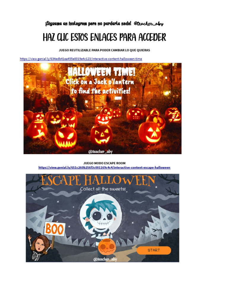 Juegos interactivos de Halloween | PDF | Ciencias sociales