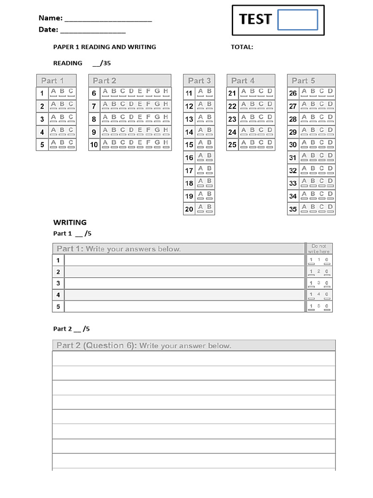 Candidate Answer Sheet Update 2015 | PDF | Career & Growth