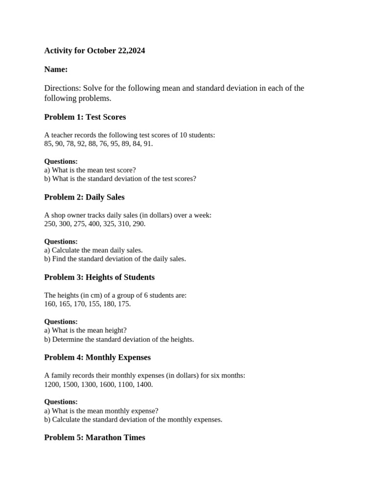 Activity For October 22,2024 (PR2) | PDF