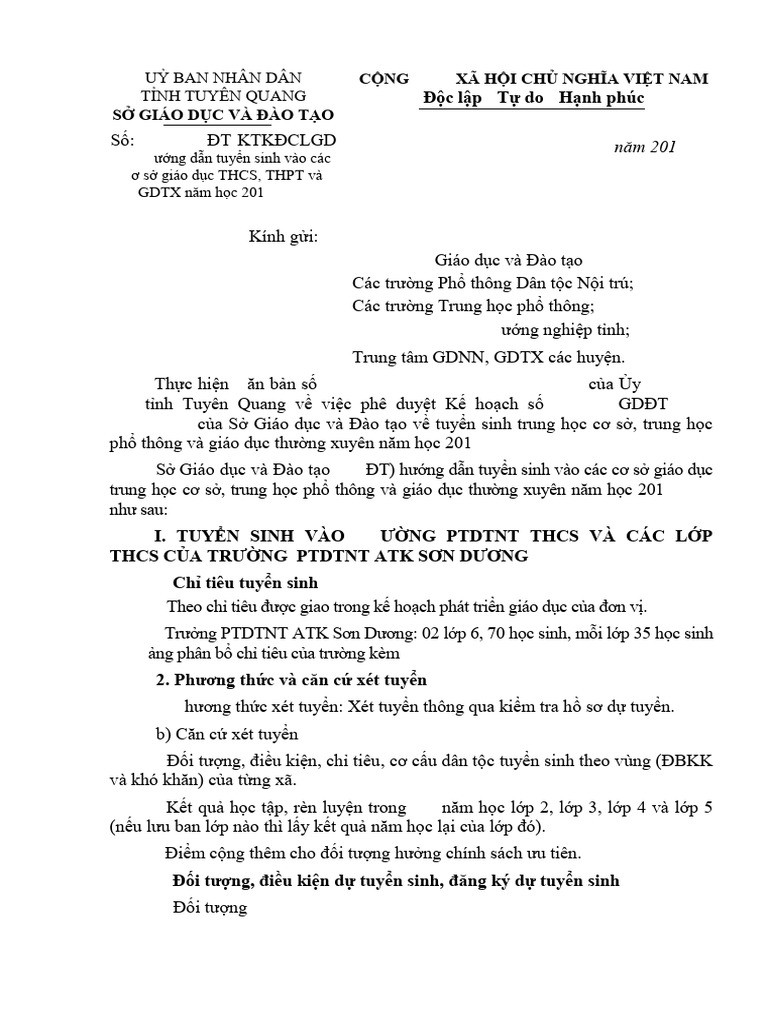 HUONG_DAN_TUYEN_SINH_2018-2019__1_ | PDF