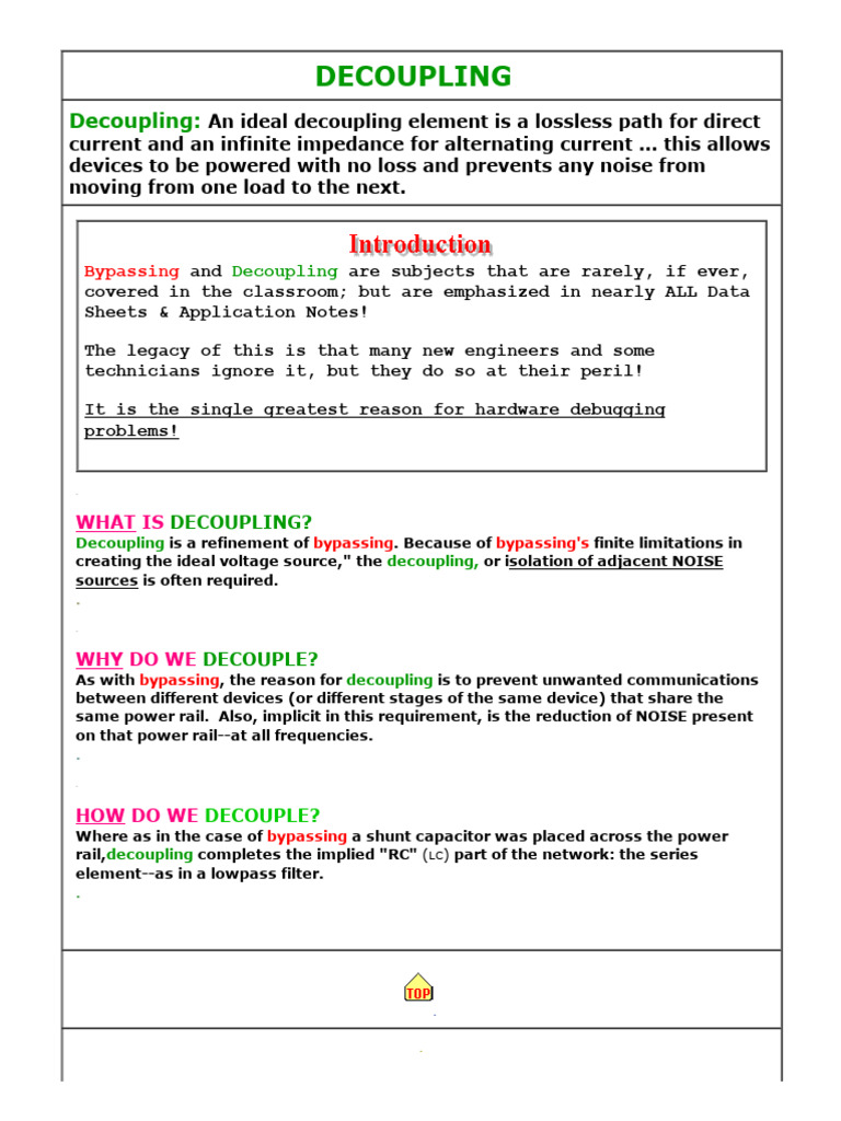 Decoupling Techniques Explained | PDF | Inductor | Capacitor
