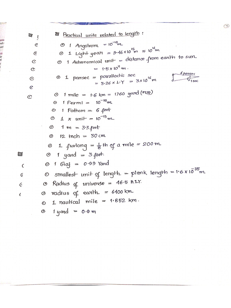 practical unit related to length and mass | PDF