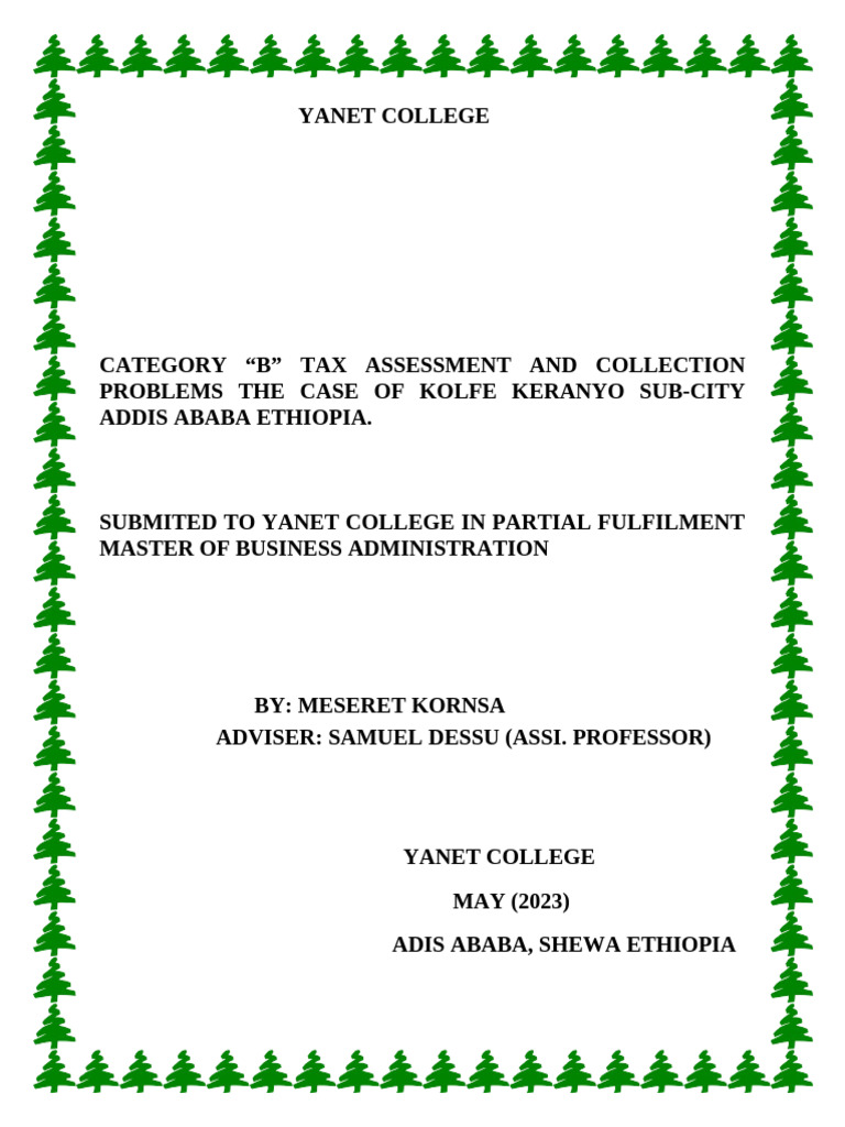Meseret Research First Draft | PDF | Taxes | Ethiopia