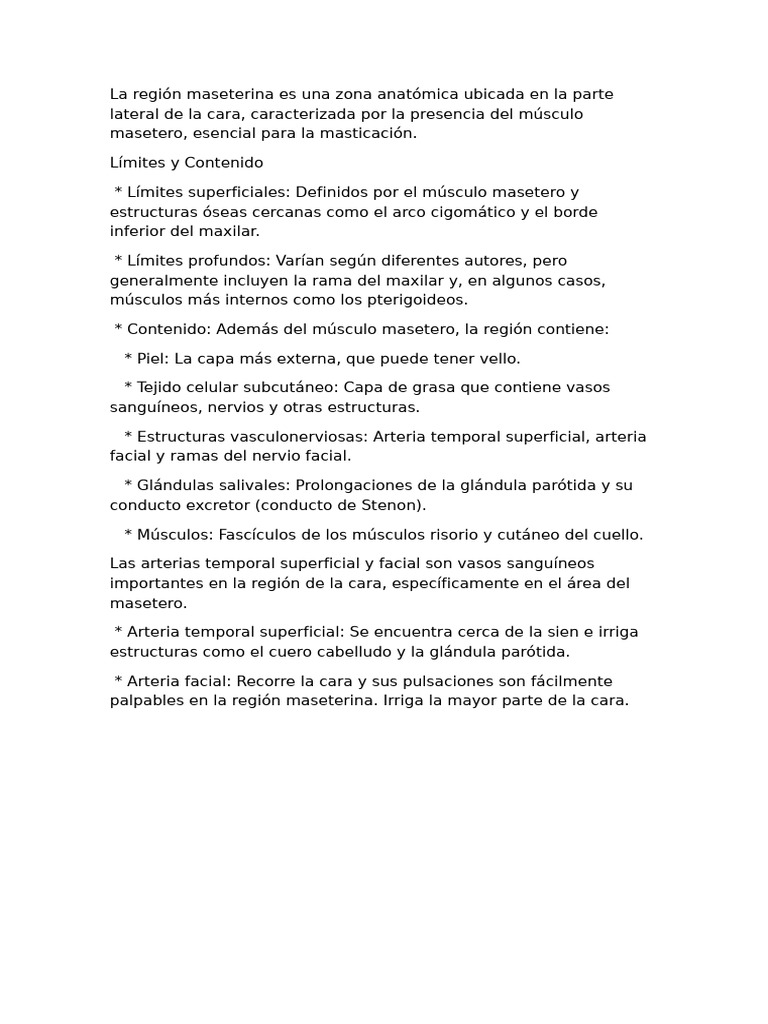 Región maseterina | PDF