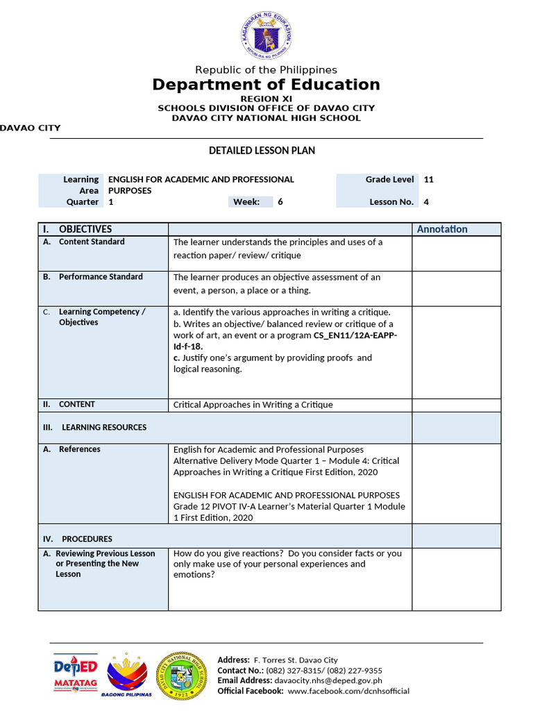LP-EAPP-Q1 (3) | PDF | Learning | Cognition