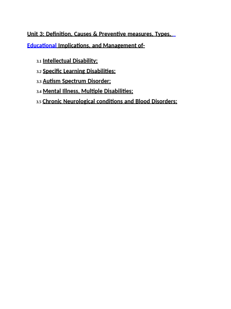 Unit 3 Definition, Causes & Preventive measures, Types, Educational ... Unit 3 Definition, Causes & Preventive measures, Types, Educational ...