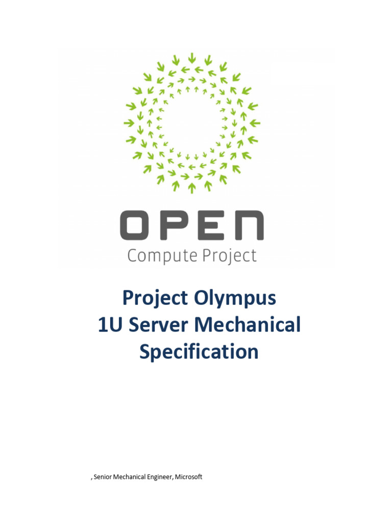 Project Olympus 1UServer Mechanical | PDF | Manufactured Goods ...
