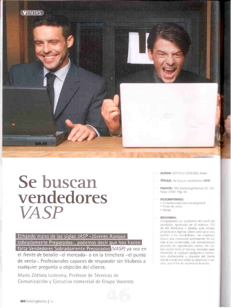 Se buscan vendedores VASP | PDF
