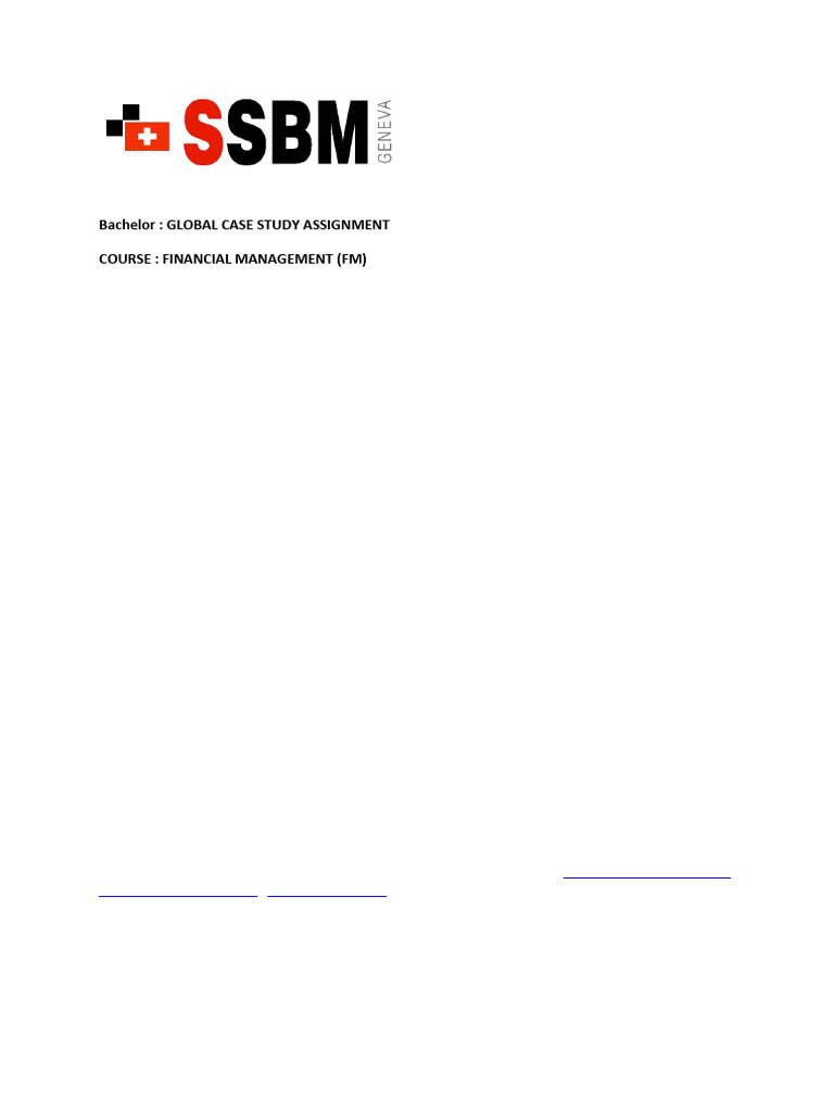 Financial Management Global Case Study | PDF | Income Statement | Net ...
