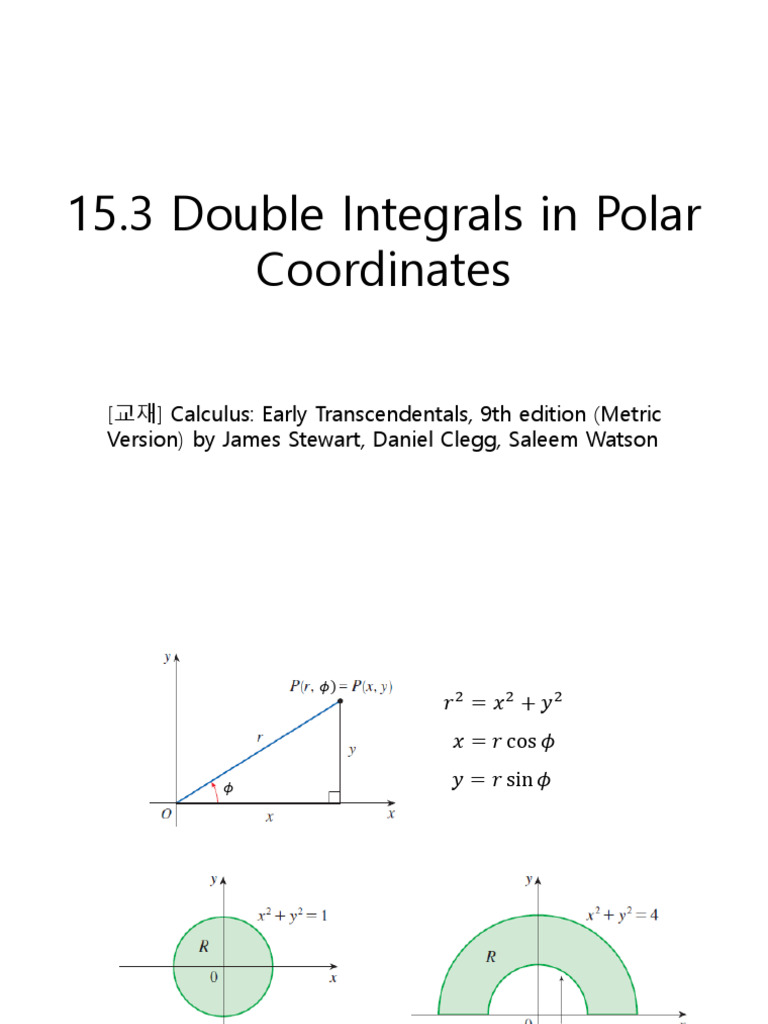 15.3 Double Integrals in Polar Coordinates | PDF | Interval ...