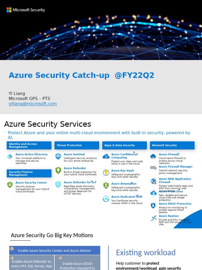 Azure Security Catch-Up For Partners - FY22Q2 - Yiliang | PDF
