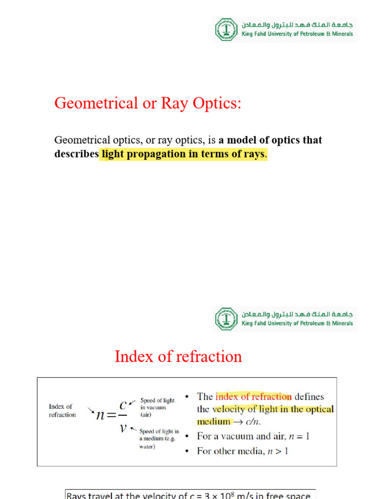 2 Ray Optics | PDF