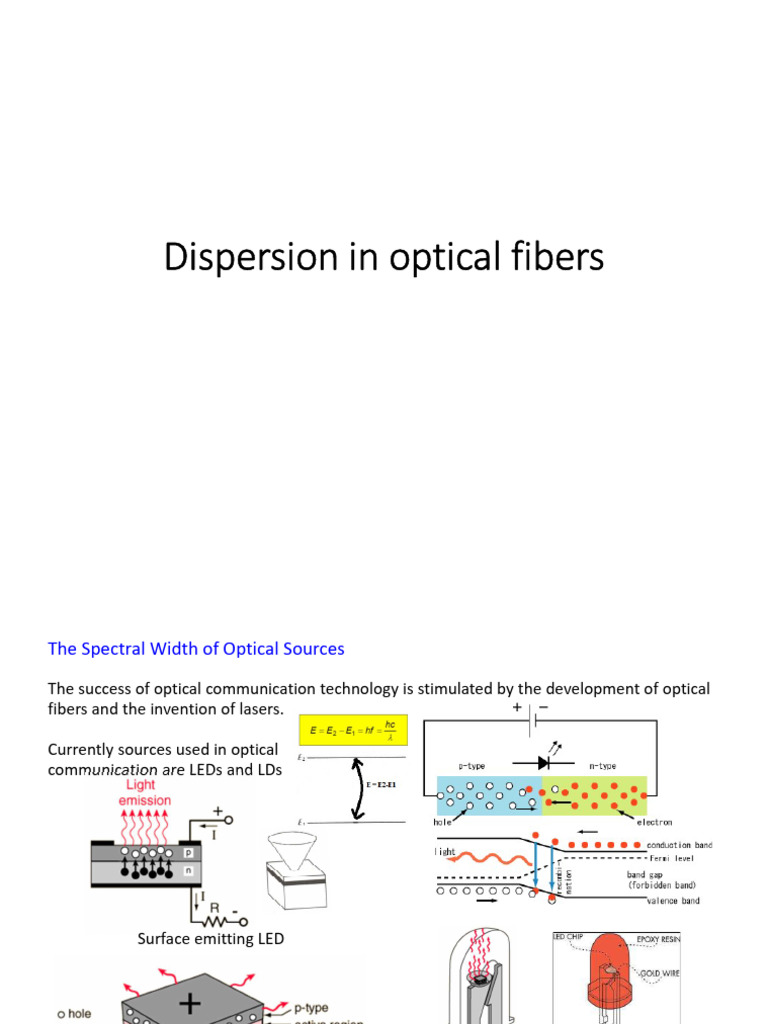 6 Dispersion in Fibers | PDF | Laser | Dispersion (Optics)