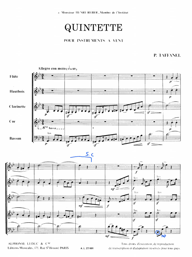 IMSLP15463-Taffanel - Wind Quintet (Score) - 1-7 | PDF