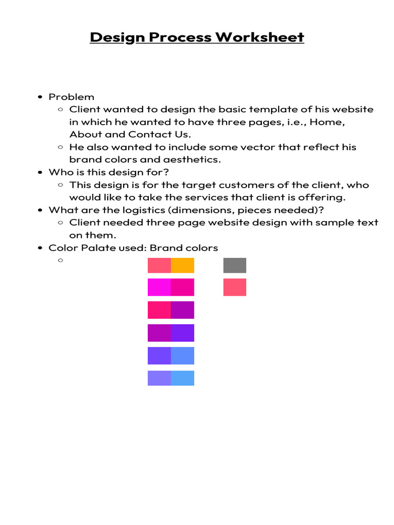 Three-Page Website Design Template | PDF | Art