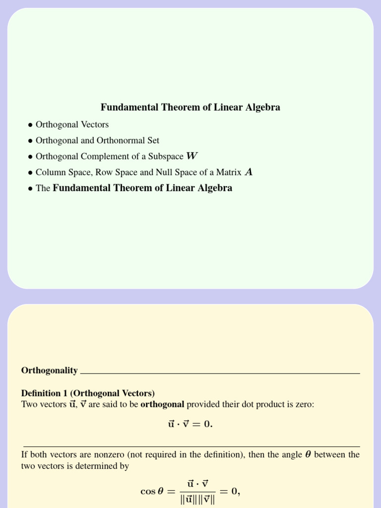 Fund Theorem Linear Algebra | PDF | Linear Subspace | Operator Theory
