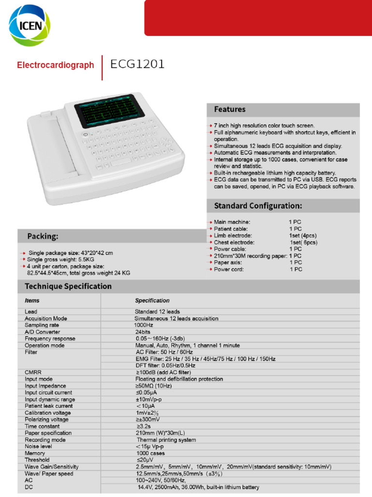 ECG1201 Catalog - ICEN | PDF