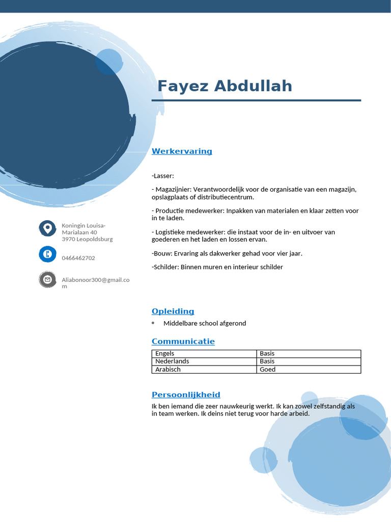 CV Fayez Abdullah | PDF