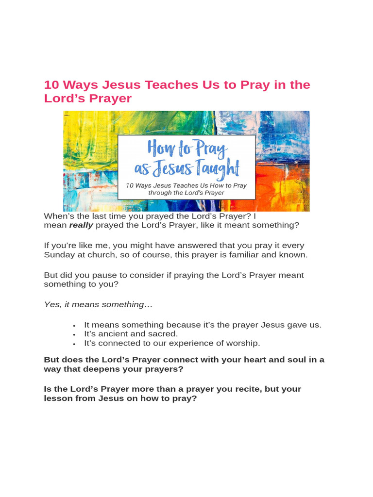 Our Father | PDF | Lord's Prayer | Prayer