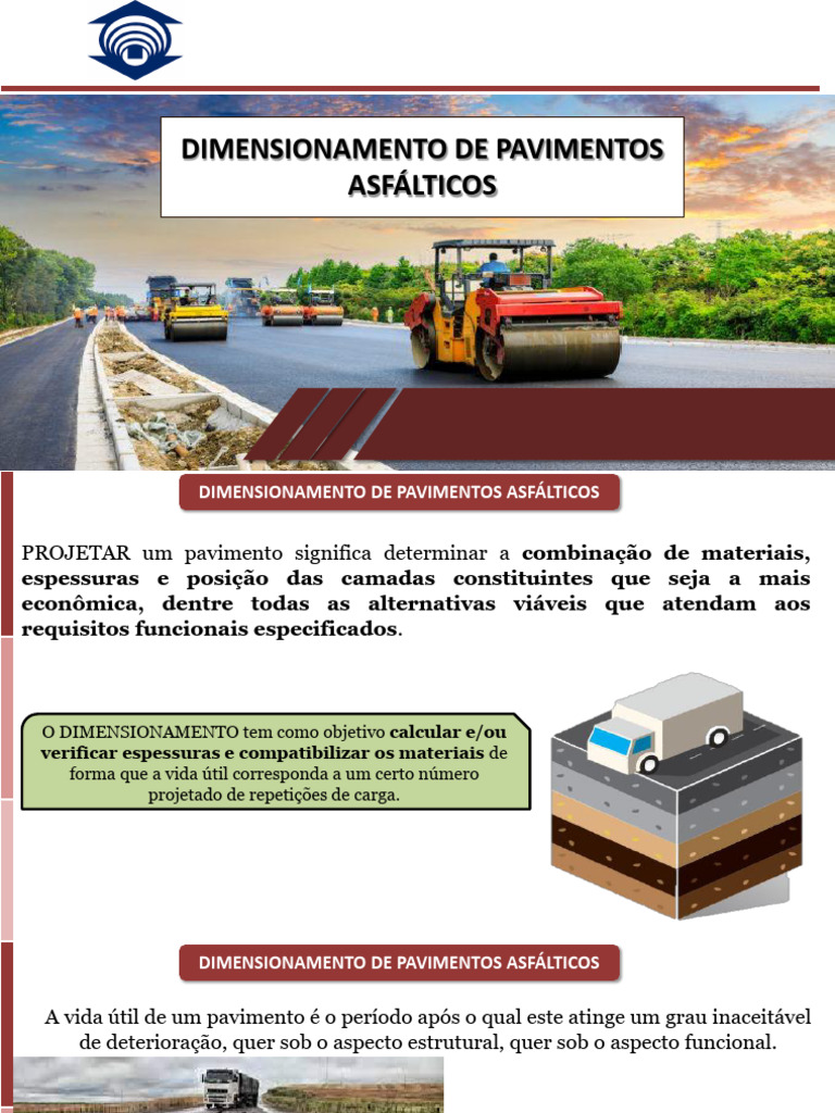 Dimensionamento de Pavimentos Asfálticos | PDF | Estresse (Mecânica) | Engenharia