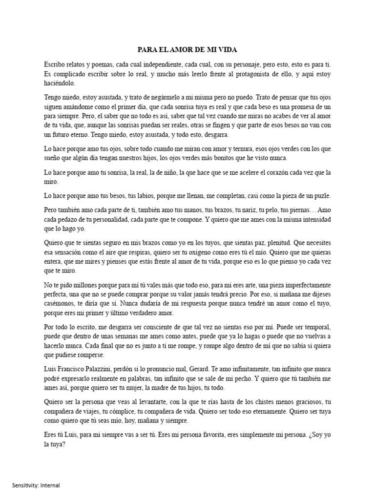 Para El Amor de Mi Vida | PDF | Amor