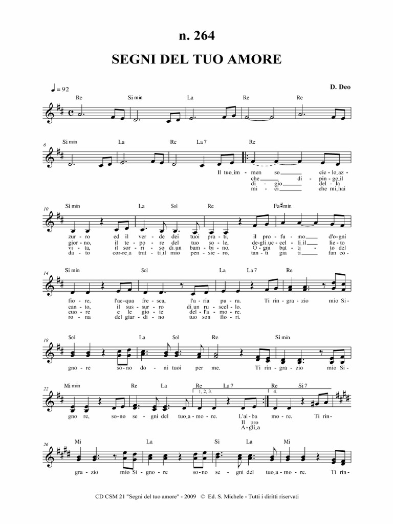 264 - Segni Del Tuo Amore | PDF