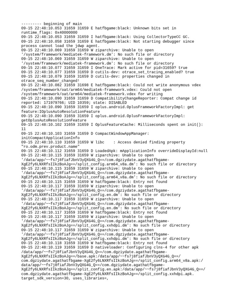 Android App Error Log Analysis | PDF | Software Development | Computer Architecture